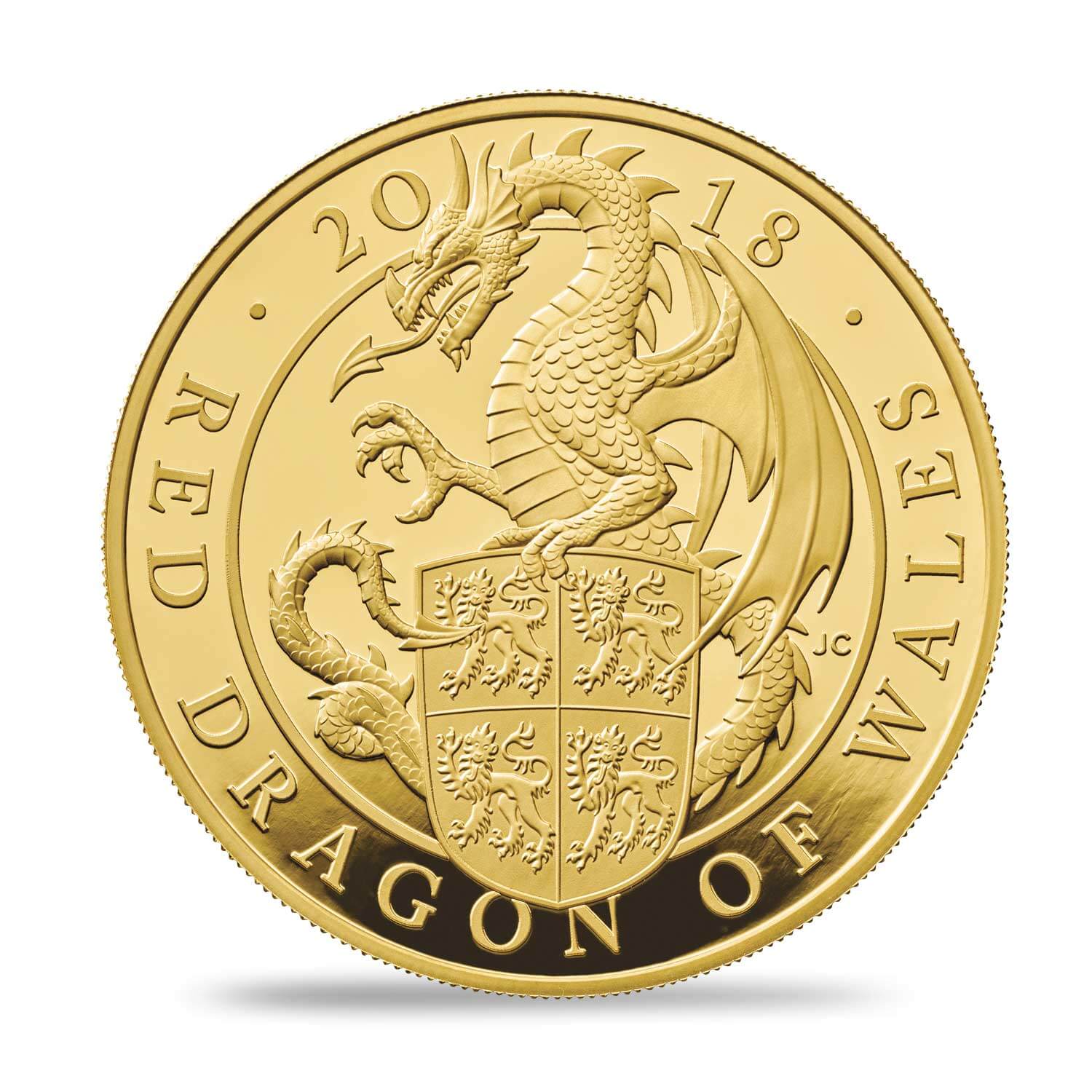 The Red Dragon of Wales 2018 UK 5oz Gold Proof Coin